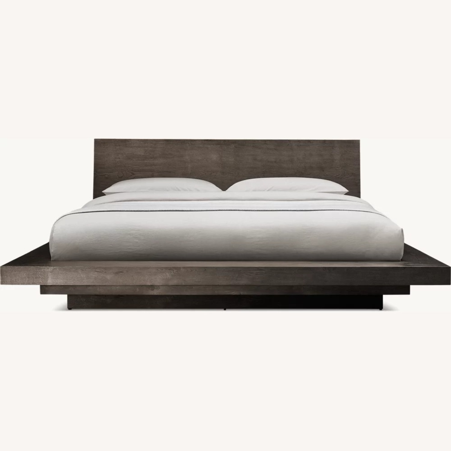 Modern natural wood beautiful king bed in smoked natural oak | Asherfield